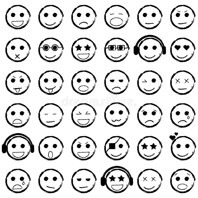 Set Emoticons Emoji-Niveau, Rang, Last Vektor Abbildung - Illustration ...