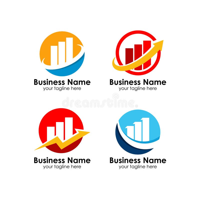 Finanzierung Logo Template Buchhaltungslogoschablone Diagramm-Ikonen ...