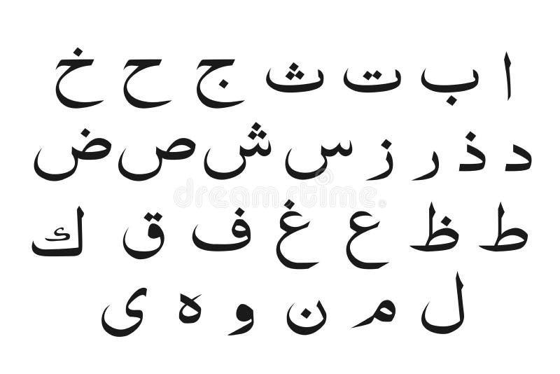 Das Arabische Alphabet Für Anfänger Vektor Abbildung - Illustration von ...