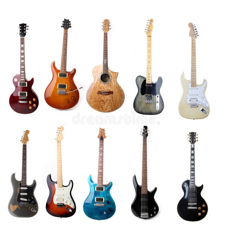 Satz E-Gitarren stockbild. Bild von schlag, poliermittel - 40613747