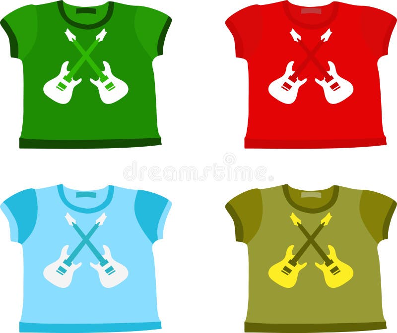 Satz Hemden der Kinder vektor abbildung. Illustration von frau - 34350697