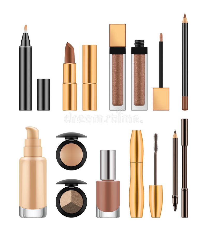 Satz Kosmetik, Vector Realistische Illustration Vektor Abbildung ...