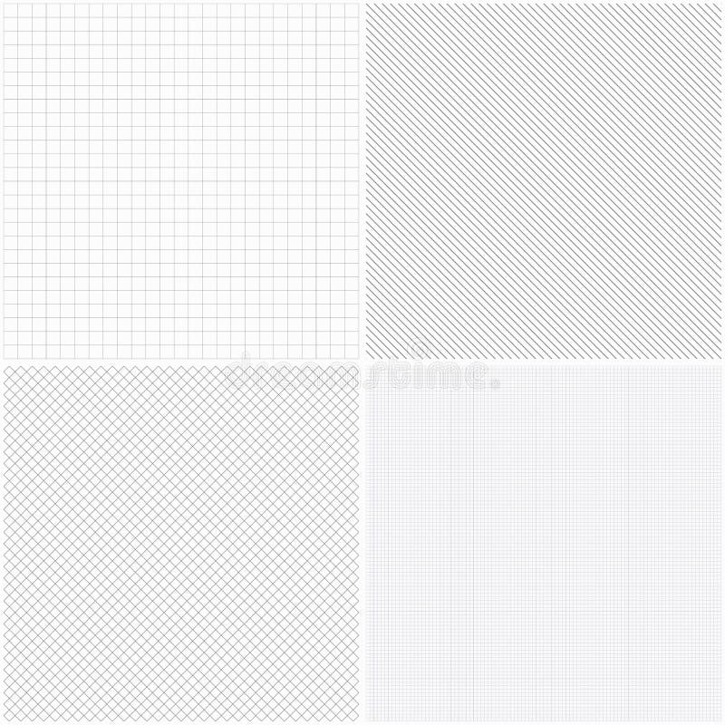 Satz Nahtlose Muster Des Vektorgitters Vektor Abbildung - Illustration ...