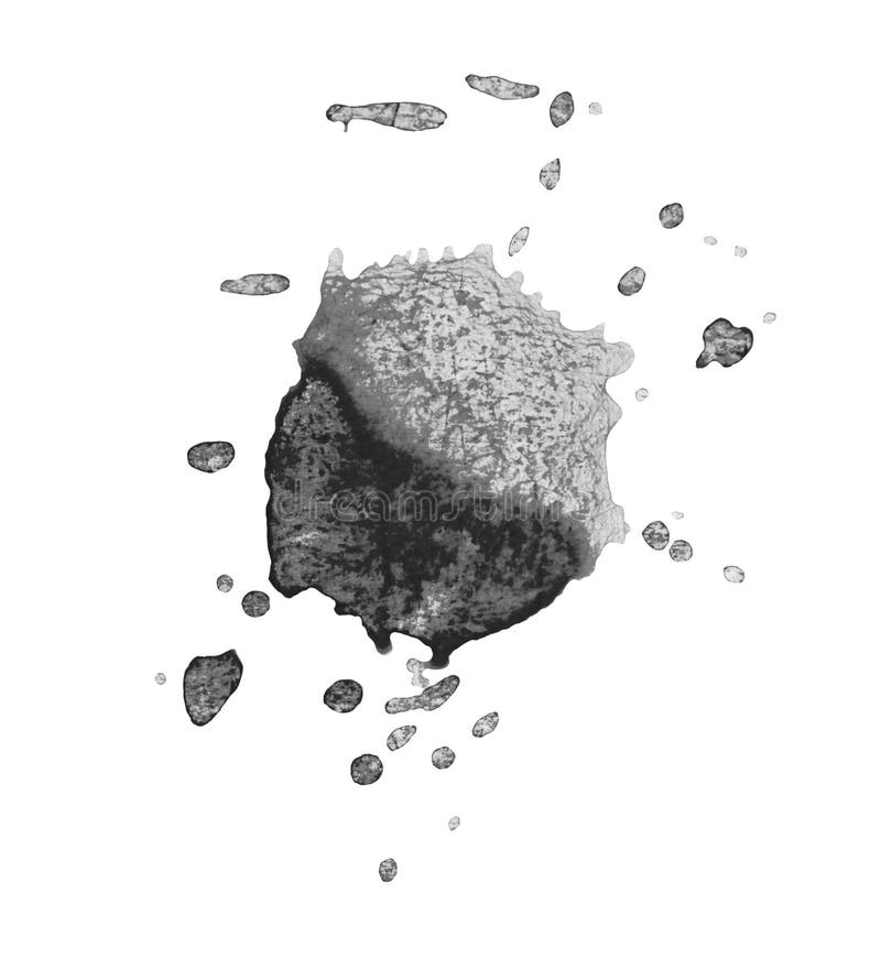 Satz Schwarzer Aquarellfleck Malen Sie Schwarze Flecke Stock Abbildung ...