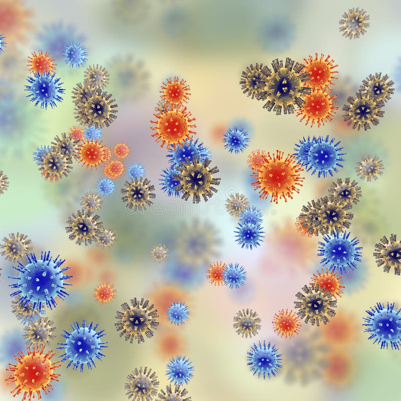 Viren Von Verschiedenen Formen Stockfoto - Bild von forschung ...