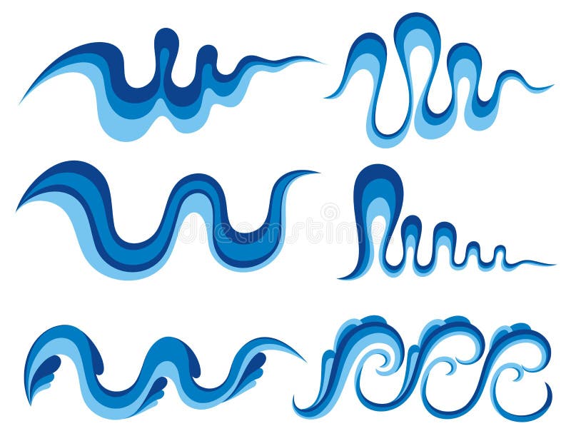 Wellensymbole vektor abbildung. Illustration von dekoration - 24224706