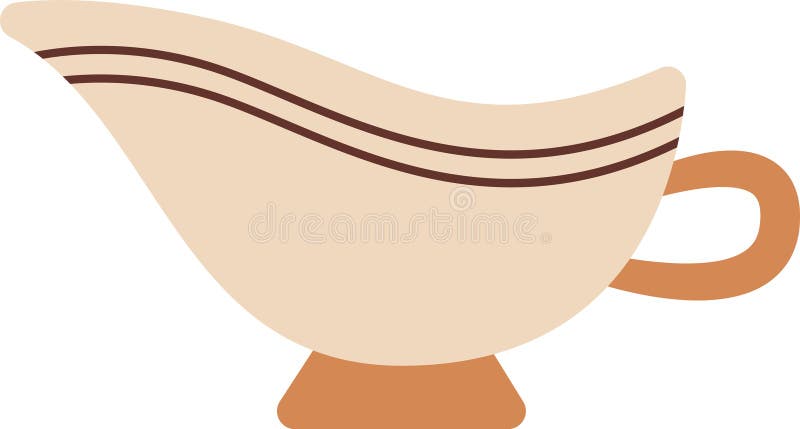 Sauce Boat Ceramic Tableware Stock Vector - Illustration of container ...
