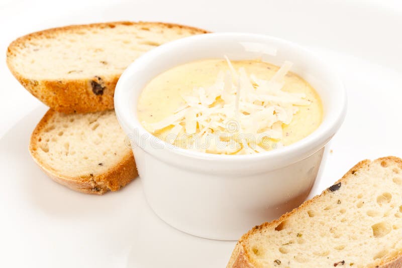 Sauce with Cheese and Bread Stock Photo - Image of snack, food: 29457078