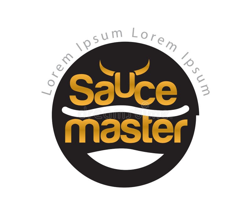 Sauce Master Logo Design stock illustration. Illustration of background ...