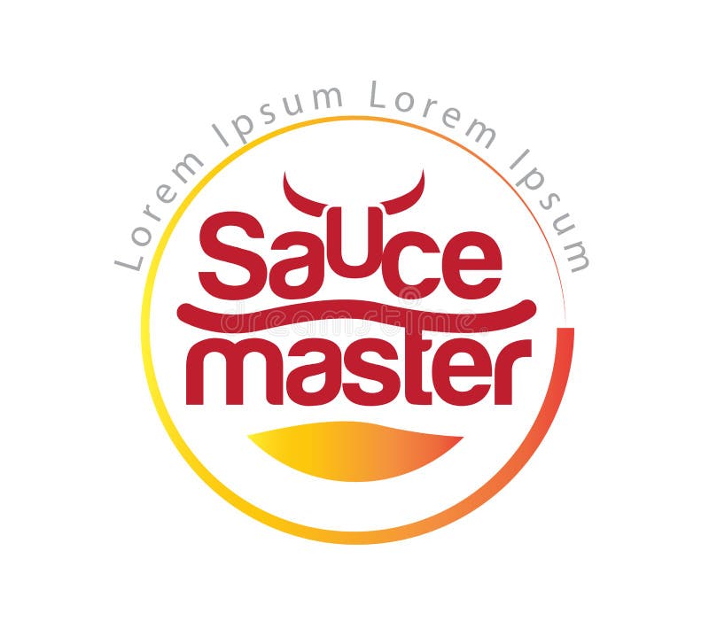 Sauce Master Logo Design stock illustration. Illustration of background ...