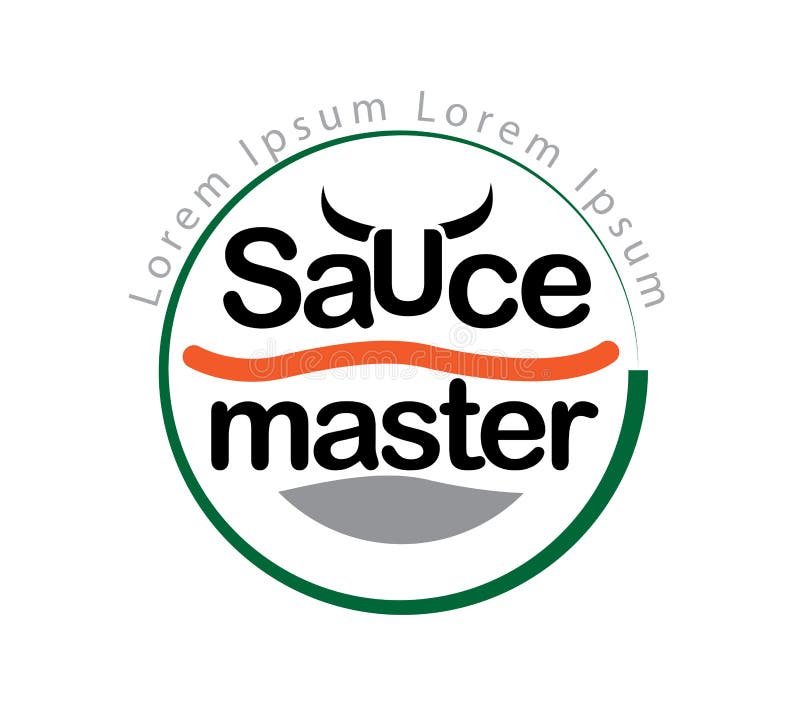 Sauce Master Logo Design stock illustration. Illustration of background ...