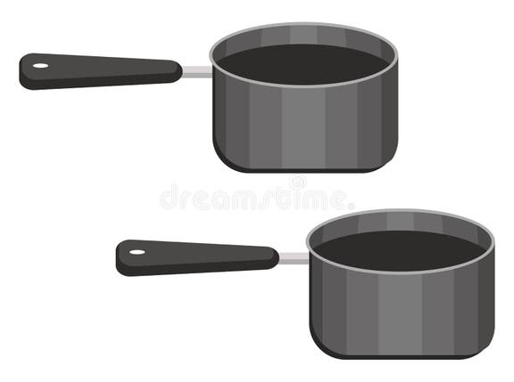 Sauce pans, icon stock vector. Illustration of frying - 262387516