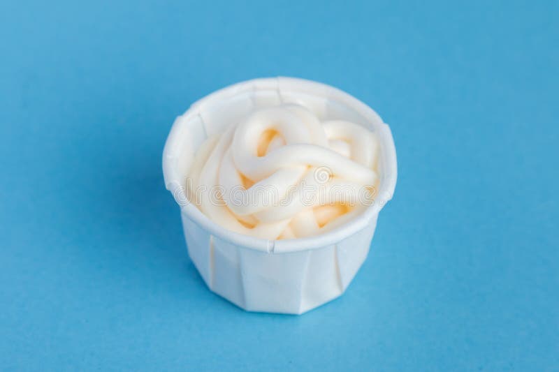 Sauce in paper container stock photo. Image of fast - 367076510