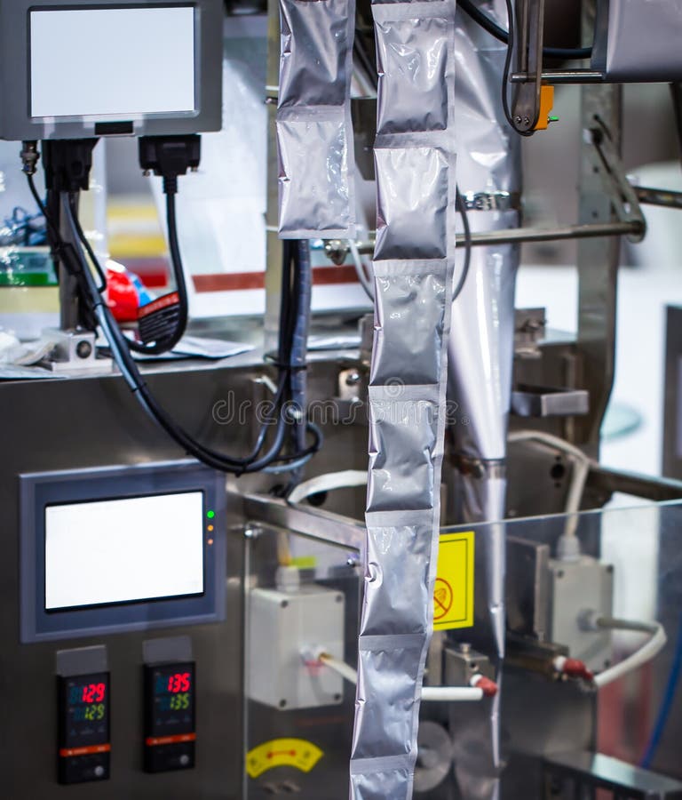 Vertical Sachet Sealing and Packing Machine Stock Photo - Image of ...