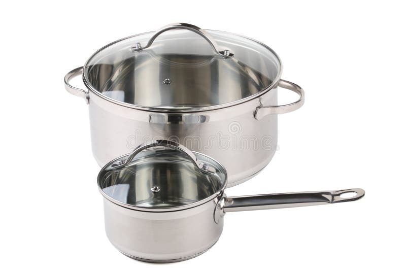 Saucepan stock image. Image of pots, cooker, battery, food - 1005495