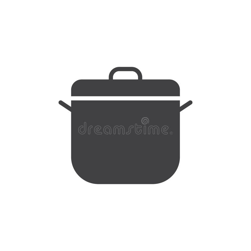 Saucepan vector icon stock vector. Illustration of simple - 132225069
