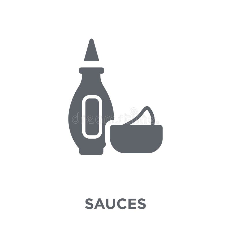 Sauces Icon, Black Vector Sign with Editable Strokes, Concept ...
