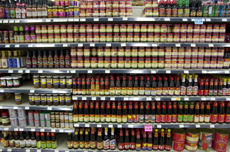 Sauces and Ingredients Asian Market Editorial Image - Image of foods ...