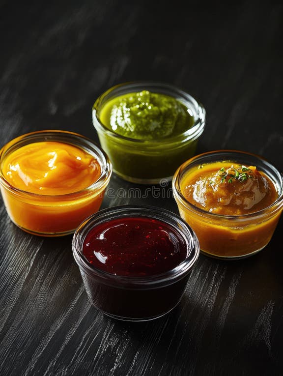 Sauces on Table stock photo. Image of cooking, dining - 376507804