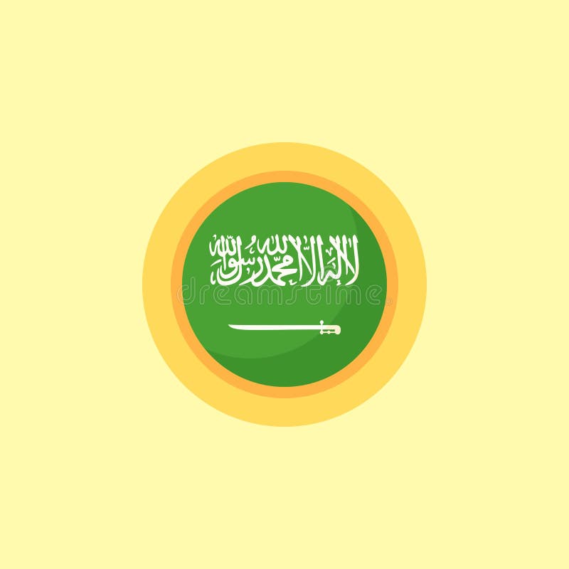 Saudi Arabia - Circular Flag Stock Vector - Illustration of flat ...
