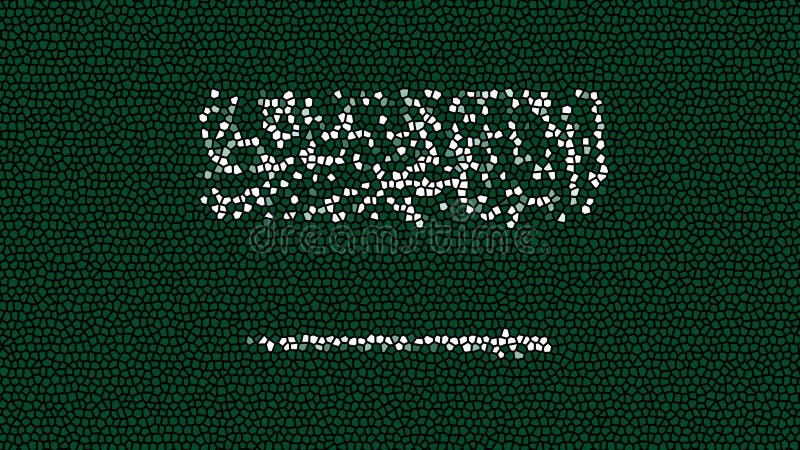 Saudi Arabia Flag in an Abstract Mosaic Style, Creative Geometric Tile ...