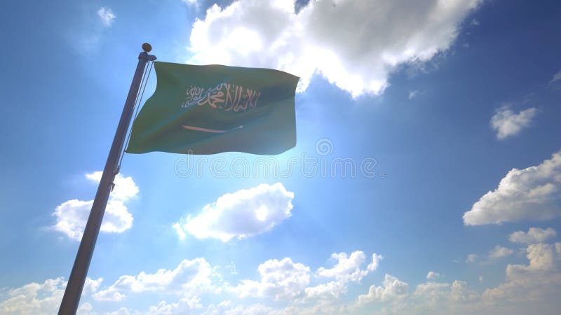 Saudi Arabia Flag on a Pole Stock Image - Image of flag, world: 274245663