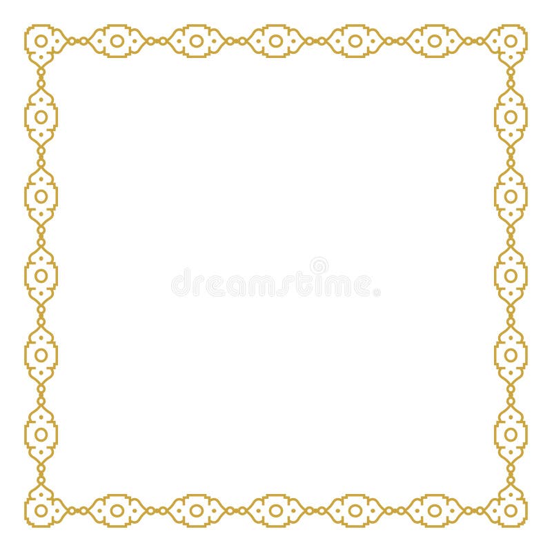 Saudi Arabia Frame Pattern Design. Arabic Frame Stock Illustration ...