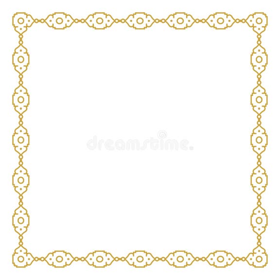 Saudi Arabia Frame Pattern Design. Arabic Frame Stock Illustration ...