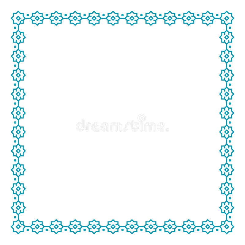 Saudi Arabia Frame Pattern Design. Arabic Frame Stock Illustration ...