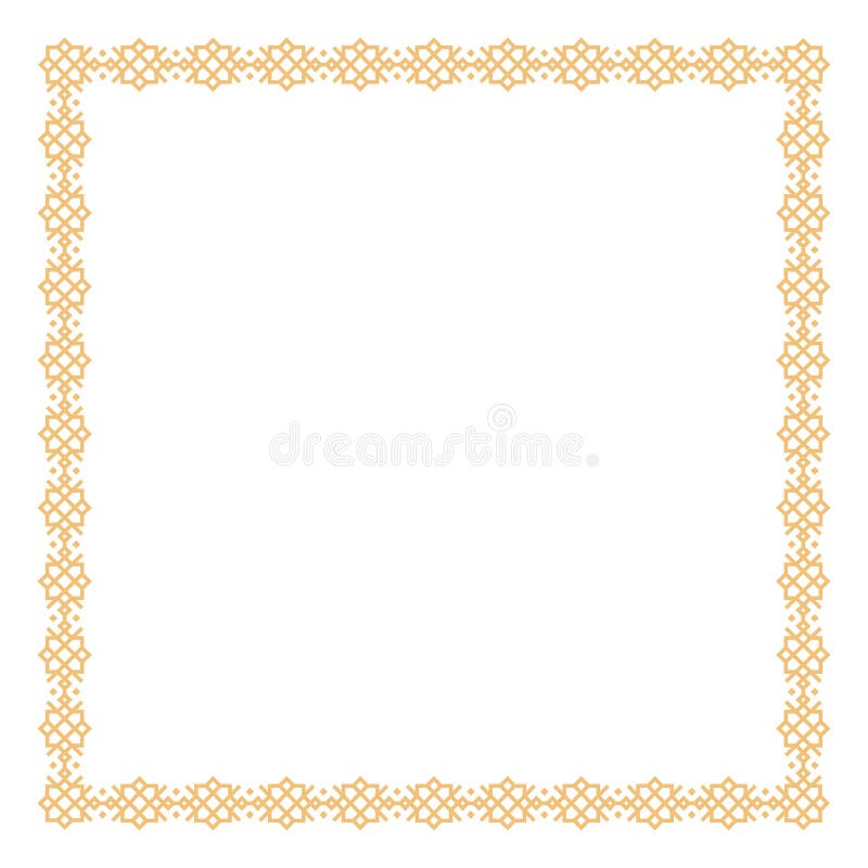 Saudi Arabia Frame Pattern Design. Arabic Frame Stock Illustration ...