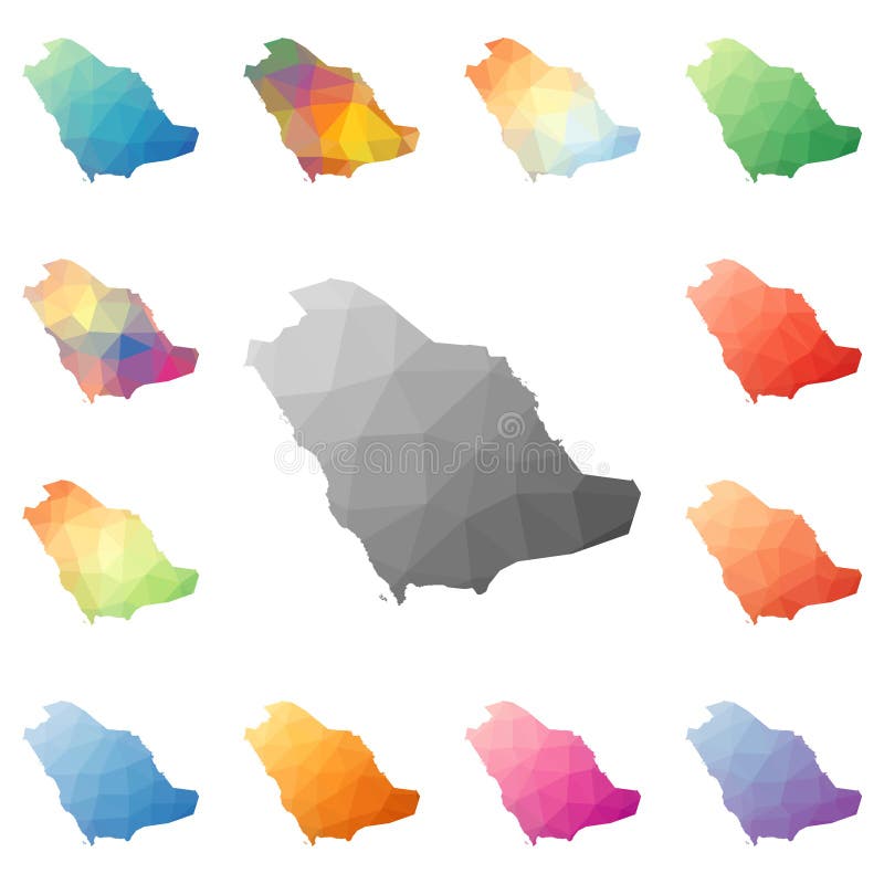 Saudi Arabia Geometric Polygonal, Mosaic Style. Stock Vector ... Saudi Arabia Geometric Polygonal, Mosaic Style. Stock Vector ...