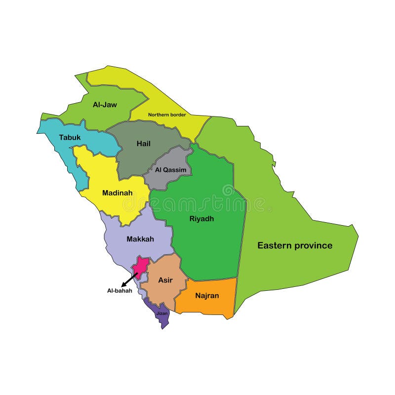 Saudi arabia map icon stock vector. Illustration of jawf - 283029564