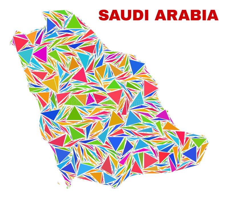 Mosaic Saudi Arabia Map of Round Elements Stock Vector - Illustration ...