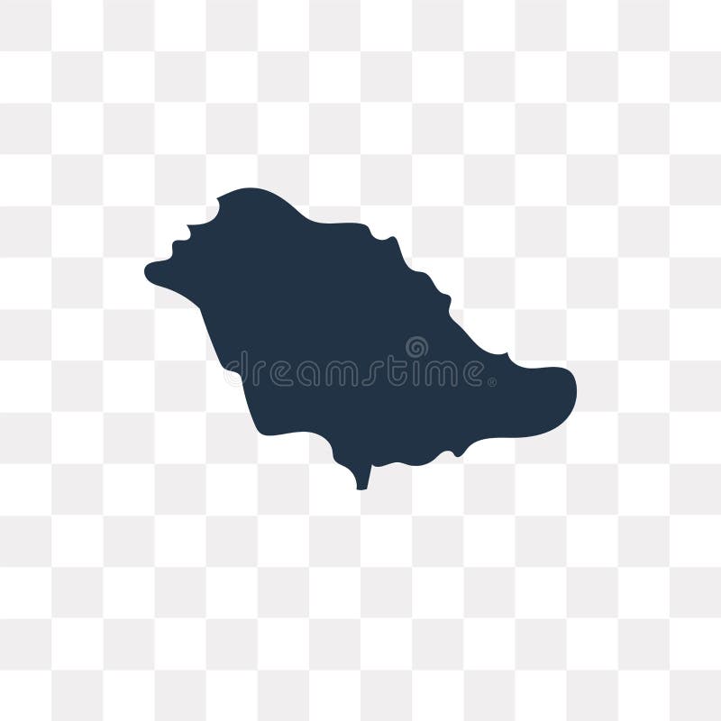 Saudi Arabia Map Vector Icon Isolated on Transparent Background, Linear ...