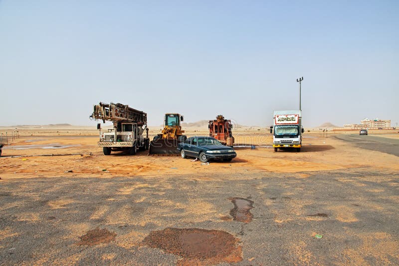 Saudi, Arabia - 13 Mar 2020: the Vintage Car in the Desert, Saudi ...