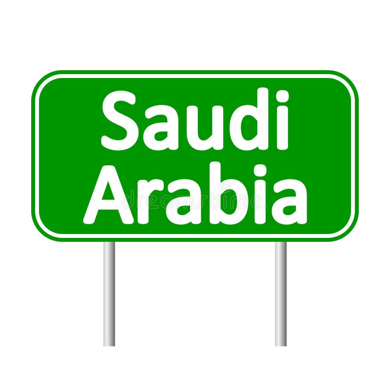 Saudi Arabia road sign. stock illustration. Illustration of highway ...