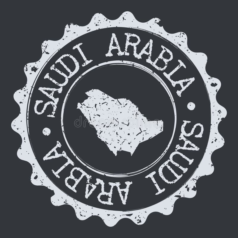 Saudi Arabia Stamp Postal. Map Silhouette Seal. Passport Round Design ...