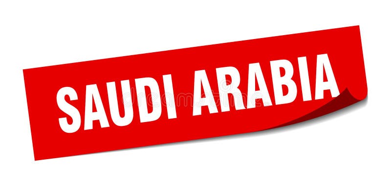 Saudi Arabia Sticker. Saudi Arabia Square Peeler Sign Stock Vector ...