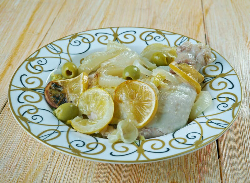 Saudi Arabian Lemon Chicken Stock Photo - Image of onion, vegetable ...