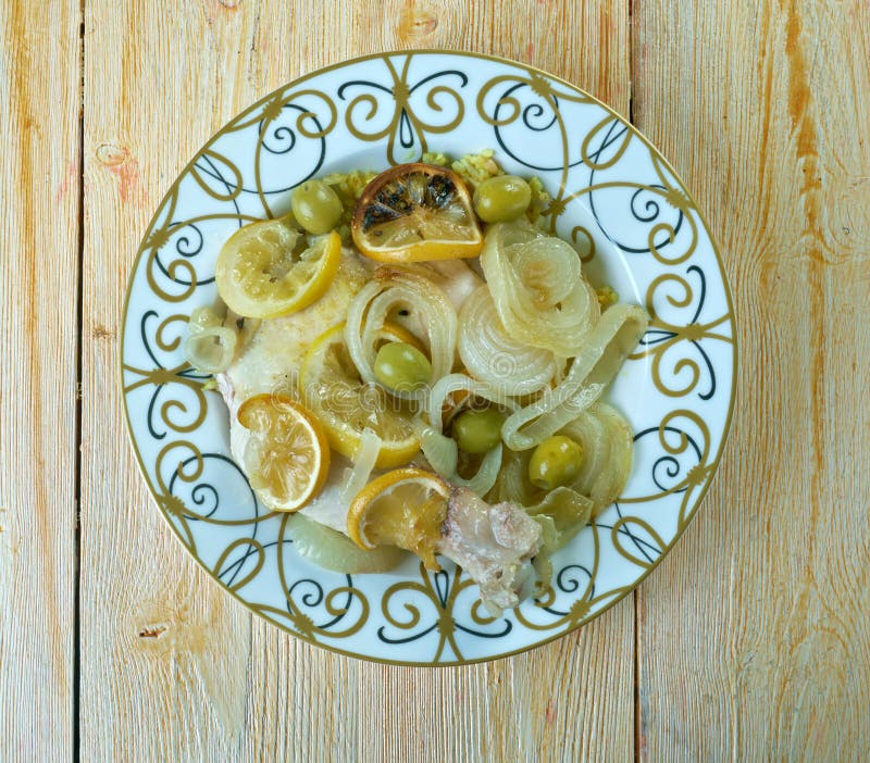 Saudi Arabian Lemon Chicken Stock Image - Image of culinary, chicken ...