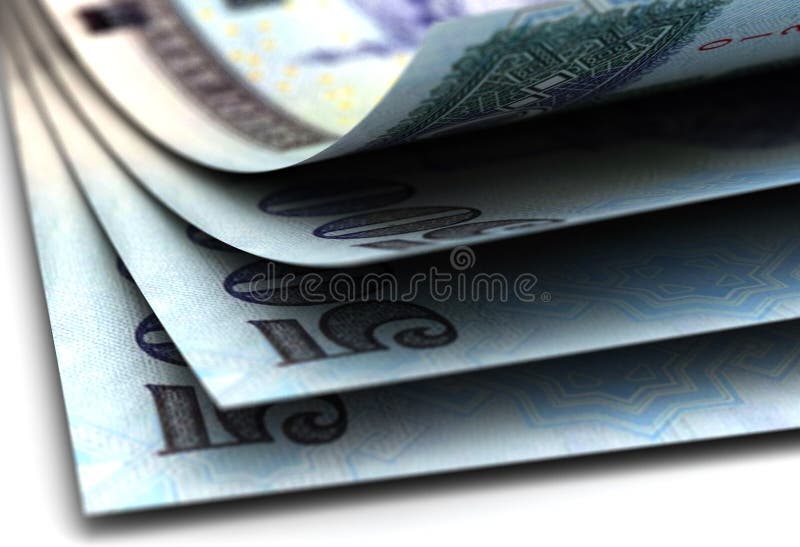 Saudi Arabian Riyals Closeup Stock Illustration - Illustration of ...