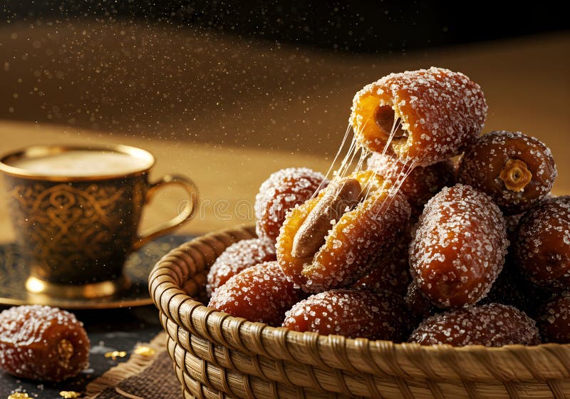 Saudi Dates Advertising Photography Stock Photo - Image of drink, icing ...
