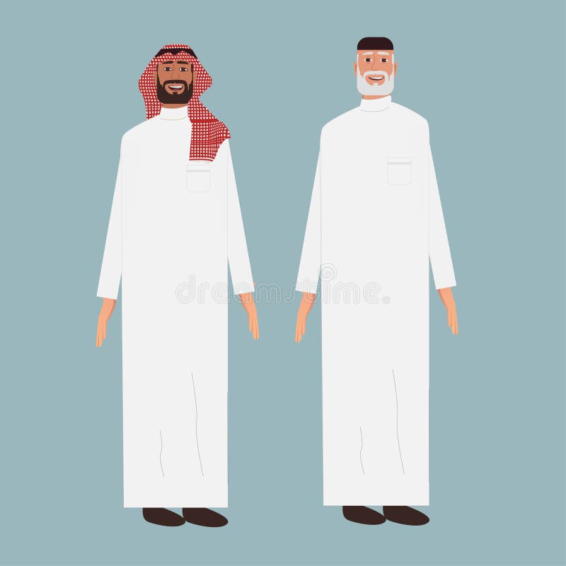 Saudi Character Working on Labtop Stock Vector - Illustration of ...