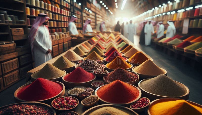 A Saudi Market Stall Selling Spices Stock Photo - Image of saudi ...