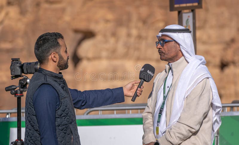 2023 Saudi Tour Competition Press Interviewing One of the Saudi ...