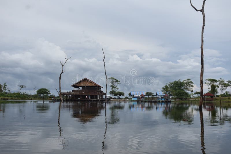 Saumlaki Lake Which Soothes the Soul Stock Image - Image of cloudly ...