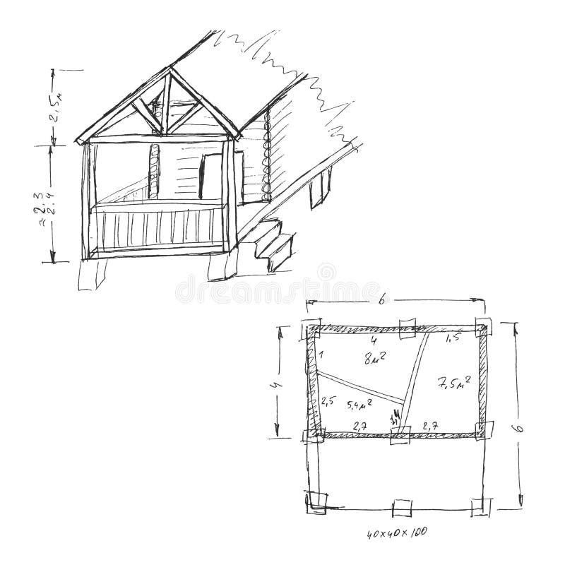Sauna draft stock vector. Illustration of balustrade - 51349194