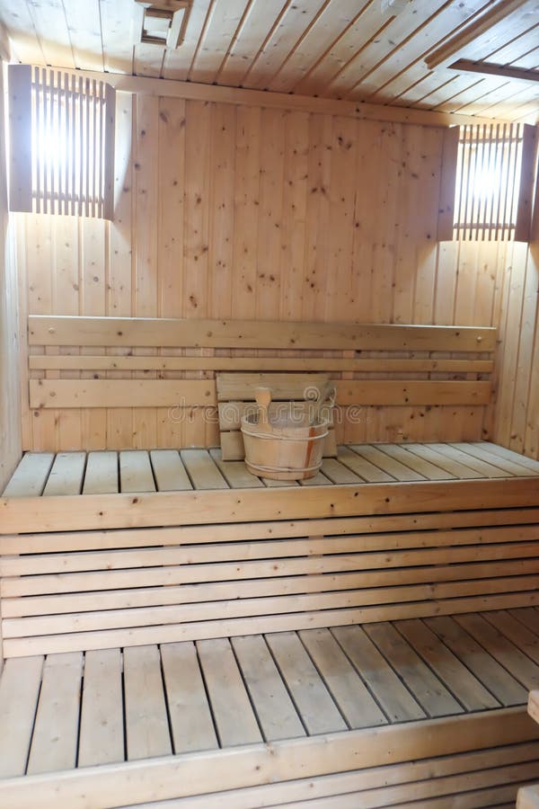 Sauna in a health spa stock photo. Image of spoon, lifestyle - 83941466