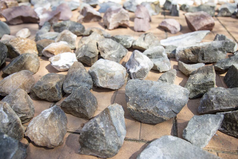 Sauna Stones are on the Tiles and Dry Stock Photo - Image of grey ...