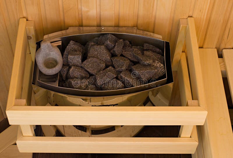 Sauna Stove Cross Section at Exhibition Editorial Stock Image - Image ...